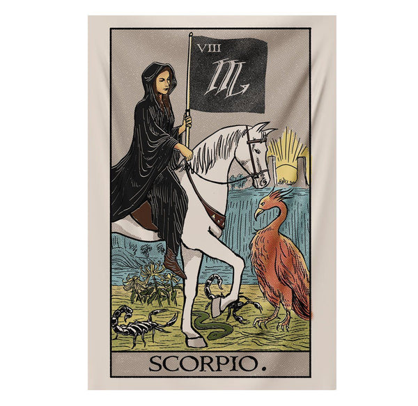 The Scorpio Death Tapestry Zodiac-Tarot Astrology - Nirvana Threads